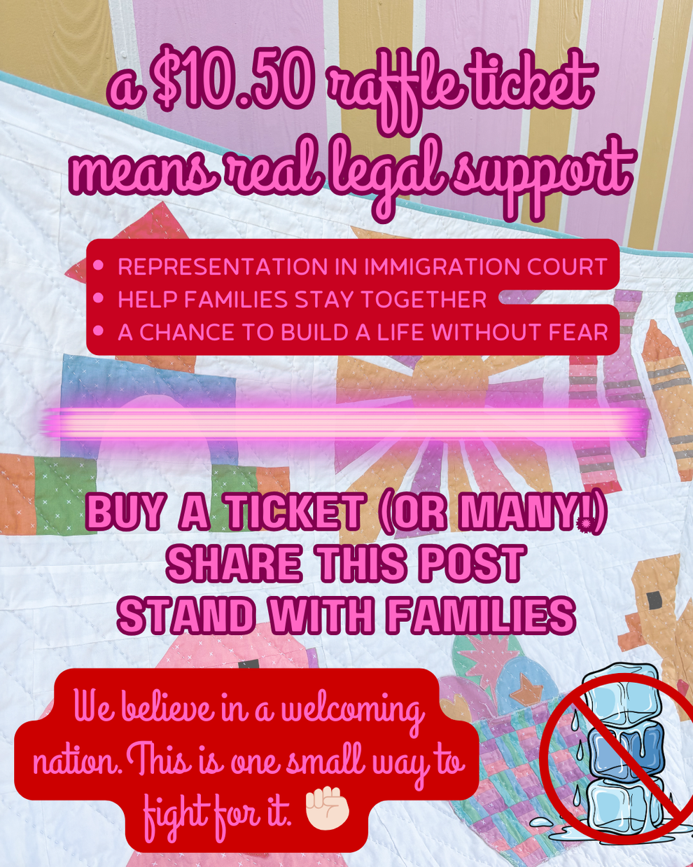 RAFFLE - Small Throw (Benefitting RAICES) 51" x 51" – Ruthlessly Handmade